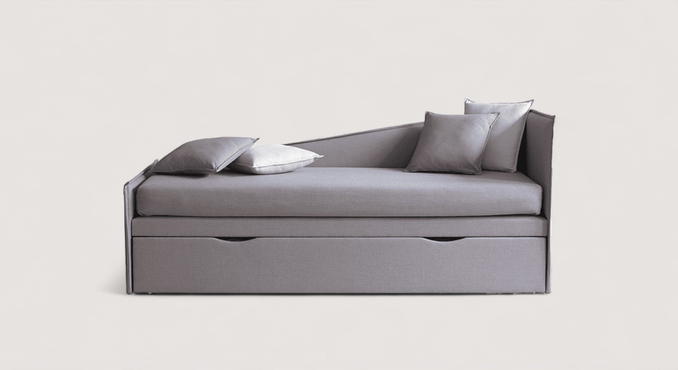 Canapé Lit Gigogne Grey / Manta Prisma/9502-Grey - MERIDIENNE – Le Lit